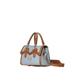 Secret Pon Pon Handtasche 'Lisandra Elite' Damen Gr&ouml;&szlig;e One Size blue denim / cognac