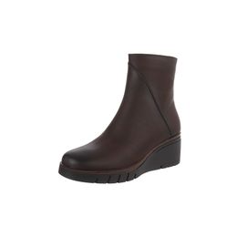 Ital-Design Stiefelette Damen Gr&ouml;&szlig;e 40 dunkelbraun Winterschuhe