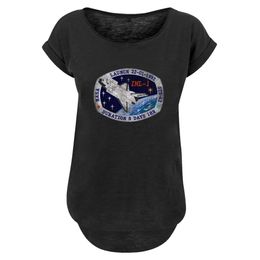 F4NT4STIC T-Shirt 'NASA STS 42 Discovery Mission Badge Distressed' Damen Gr&ouml;&szlig;e S blau / schwarz
