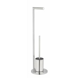 Wenko Stand WC-Garnitur 'Ferla' Herren Gr&ouml;&szlig;e &Oslash;: 18cm x H: 69.5cm silber