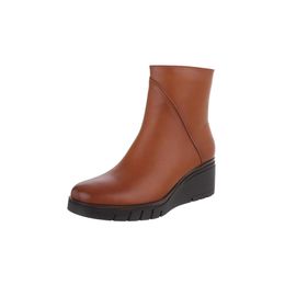 Ital-Design Stiefelette Damen Gr&ouml;&szlig;e 41 camel Winterschuhe