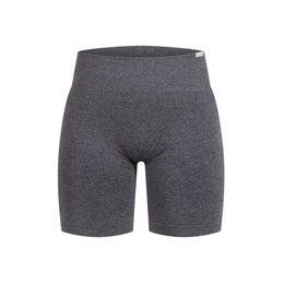 Smilodox Amaze Pro High Waist Performance Shorts Damen Gr&ouml;&szlig;e L anthrazit / wei&szlig;