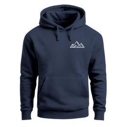 Neverless Sweatshirt 'Berg Polygon' Herren Gr&ouml;&szlig;e XXL dunkelblau