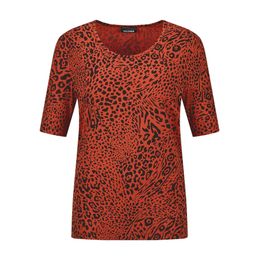 GOLDNER Shirt Damen Gr&ouml;&szlig;e XXL orange / schwarzmeliert