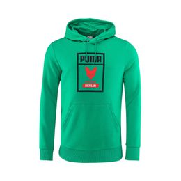 Puma Sportsweatshirt Herren Gr&ouml;&szlig;e M gr&uuml;n / rot / schwarz