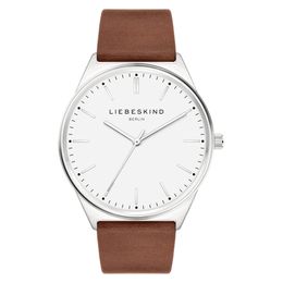 Liebeskind Berlin Uhr Damen Gr&ouml;&szlig;e One Size karamell / silber / wei&szlig;