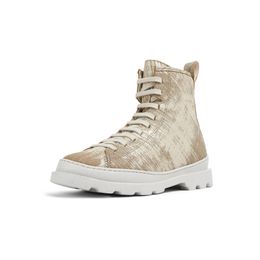 Camper Schn&uuml;rstiefelette 'Brutus' Damen Gr&ouml;&szlig;e 36 beige / wei&szlig; Winterschuhe