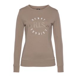 H.I.S. H.I.S Sweatshirt Damen Gr&ouml;&szlig;e XS hellbeige / wei&szlig;