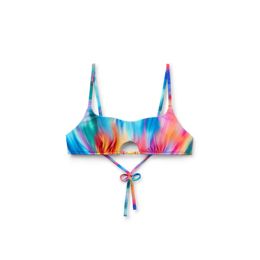 CALZEDONIA Bikinitop 'Rainbow Shades' Damen Gr&ouml;&szlig;e 70/80 hellblau / lila / orange / rot