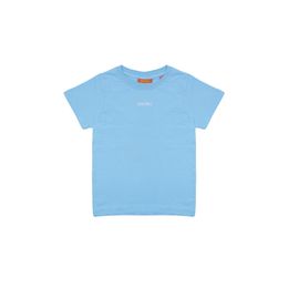 Smiler. Shirt 'mini-laugh.' Jungen Gr&ouml;&szlig;e 110/116 cyanblau / wei&szlig;