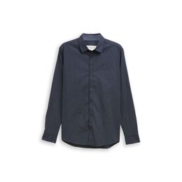 Tom Tailor Hemd Herren Gr&ouml;&szlig;e S navy / royalblau / hellbraun