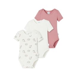 Schiesser Body 'Natural Love' Jungen Gr&ouml;&szlig;e 62 braun / rosa / wei&szlig;