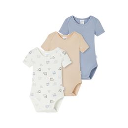 Schiesser Body 'Natural Love' Jungen Gr&ouml;&szlig;e 92 beige / blau / wei&szlig;