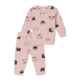 Schiesser Pyjama M&auml;dchen Gr&ouml;&szlig;e 98 braun / ros&eacute;