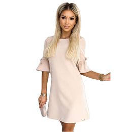 numoco Kleid 'Minikleid Neva' Damen Gr&ouml;&szlig;e 36 beige Winterkleid