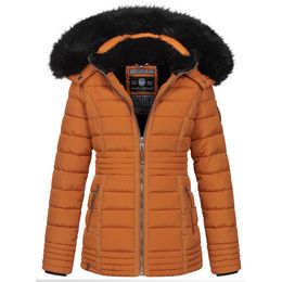 Navahoo Winterjacke Damen Gr&ouml;&szlig;e M orange / schwarz