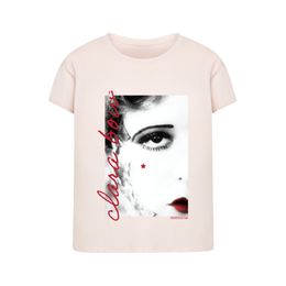 F4NT4STIC T-Shirt 'Clara Bow Hollywood Star' Damen Gr&ouml;&szlig;e M ros&eacute; / rot / schwarz / wei&szlig;