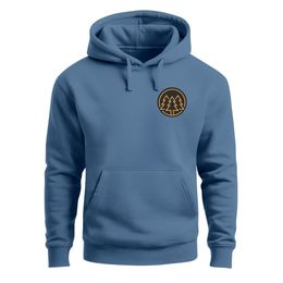 Neverless Sweatshirt 'B&auml;ume Badge' Herren Gr&ouml;&szlig;e 4XL blau
