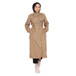 Modamihram Mantel Damen Gr&ouml;&szlig;e XXL beige / dunkelgrau