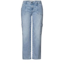 Street One Studio Straight Leg Cargo Jeans Damen Gr&ouml;&szlig;e 28 hellblau