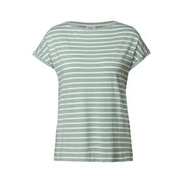 Cecil Gestreiftes T-Shirt Damen Gr&ouml;&szlig;e XS gr&uuml;n