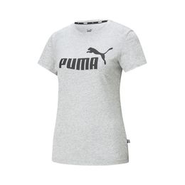 Puma Sportshirt 'Essential Logo Tee' Damen Gr&ouml;&szlig;e M graumeliert / schwarz