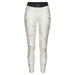 active by Lascana Lascana Active Sporthose Damen Gr&ouml;&szlig;e XS gold / wei&szlig;