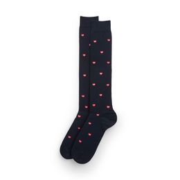 Iuman Intimissimi Uomo Lange Socken Herren Gr&ouml;&szlig;e 44/45 dunkelblau / rot