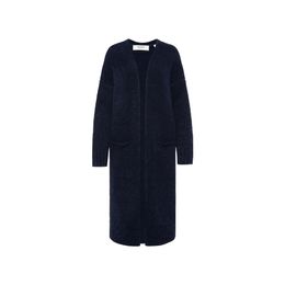 Senses.the Label Long Cardigan aus Boucl&eacute;-Strick Damen Gr&ouml;&szlig;e M/L blau