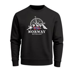 Neverless Sweatshirt 'Norway Kompass' Herren Gr&ouml;&szlig;e L schwarz