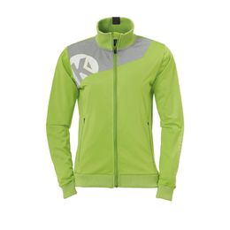 Kempa Sportsweatjacke Damen Gr&ouml;&szlig;e M graumeliert / kiwi / wei&szlig;