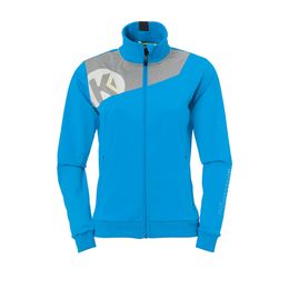 Kempa Sportsweatjacke Damen Gr&ouml;&szlig;e XL azur / graumeliert / offwhite