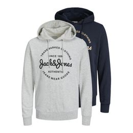 Jack & Jones Jack & Jones Sweatshirt 'JJForest Herren Gr&ouml;&szlig;e S navy / gelb / graumeliert