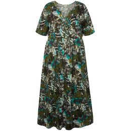 Ulla Popken Kleid Damen Gr&ouml;&szlig;e 42/44 bunt Winterkleid