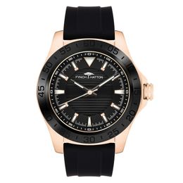 Fynch-Hatton Uhr Herren Gr&ouml;&szlig;e One Size rosegold / schwarz