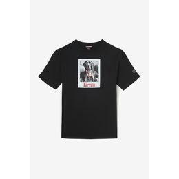 Le Temps Des Cerises T-shirt 'Potin' Herren Gr&ouml;&szlig;e M rot / schwarz / wei&szlig;