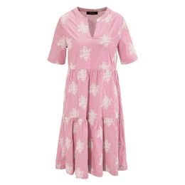 Aniston Casual Kleid Damen Gr&ouml;&szlig;e 38 rosa / wei&szlig; Winterkleid