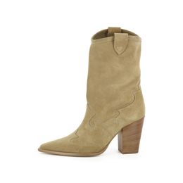 Evita Cowboy Stiefel 'GAIA' Damen Gr&ouml;&szlig;e 42 beige Winterschuhe