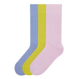 von Jungfeld Socken 'Rosa / Cyberlime / Taubenblau' Damen Gr&ouml;&szlig;e 39/42 rosa