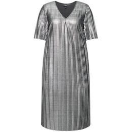 Ulla Popken Kleid Damen Gr&ouml;&szlig;e 54/56 silber Winterkleid