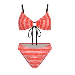 C&city Bikini Damen Gr&ouml;&szlig;e XL rot / orangerot / schwarz / wei&szlig;
