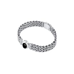 Kuzzoi Armband Herren Gr&ouml;&szlig;e 21 schwarz / silber