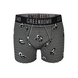 Greenbomb Boxershorts 'Animal Skunk' Herren Gr&ouml;&szlig;e M hellgrau / schwarz / schwarzmeliert