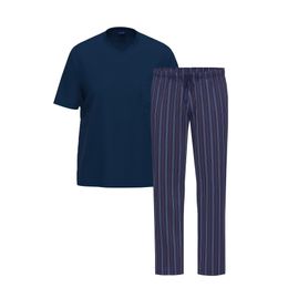 Ammann Pyjama kurz 'Night & Home Cotton' Herren Gr&ouml;&szlig;e S dunkelblau
