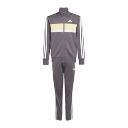 adidas Sportswear Trainingsanzug 'Seasonal Essentials Tiberio' Jungen Gr&ouml;&szlig;e 164 pastellgelb / schlammfarben / wei&szlig;