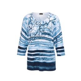 GOLDNER Pullover Damen Gr&ouml;&szlig;e M/L blau / wei&szlig;