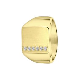 Lucardi Ring Herren Gr&ouml;&szlig;e 63 gold / transparent