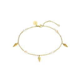 PURELEI Fu&szlig;kette 'Akala' Damen Gr&ouml;&szlig;e One Size gold / rosa / perlwei&szlig;
