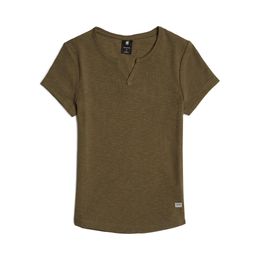 G-Star Raw G-star Topshirt 'Micro Placket' Damen Gr&ouml;&szlig;e XXXS oliv