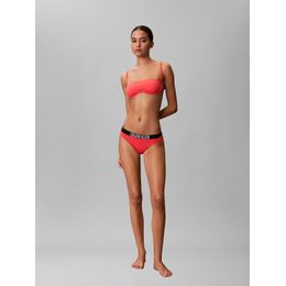 Calvin Klein Swimwear Bikinitop Damen Gr&ouml;&szlig;e 75 rot / schwarz